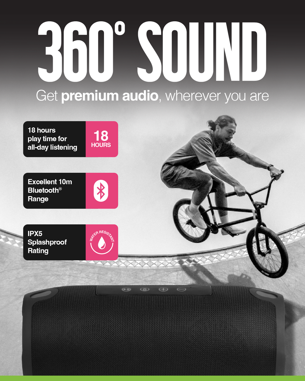 Juice Boom Pro XL Bluetooth Speaker – Black