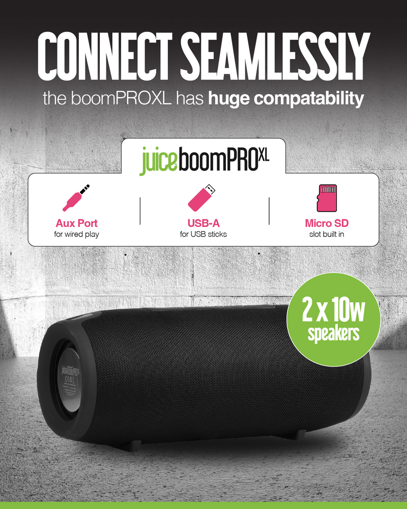 Juice Boom Pro XL Bluetooth Speaker – Black