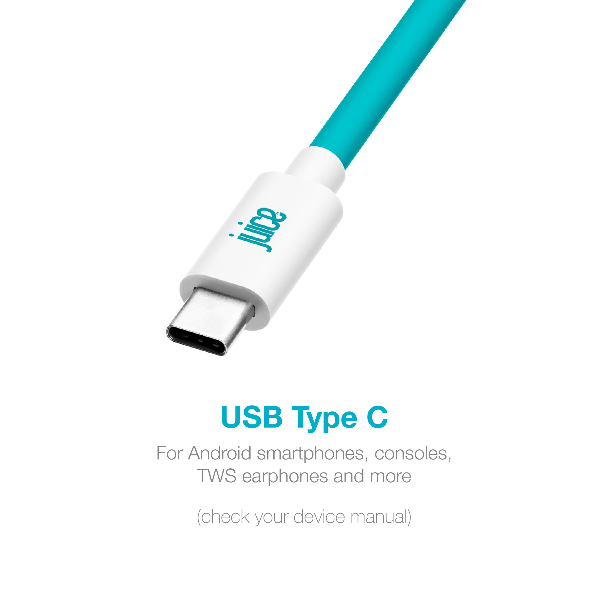 Juice 25W USB-C Mains Charger with 1.5 metre Integrated Cable
